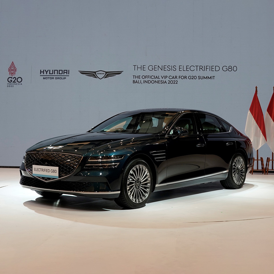 제네시스 'G80 전동화 모델', 'G20 발리 정상회의' 공식 VIP 차량 선정