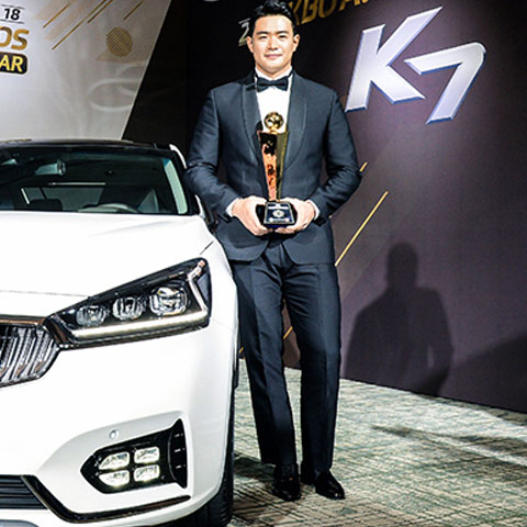 KBO리그 MVP 김재환 선수 ‘K7’ 탄다